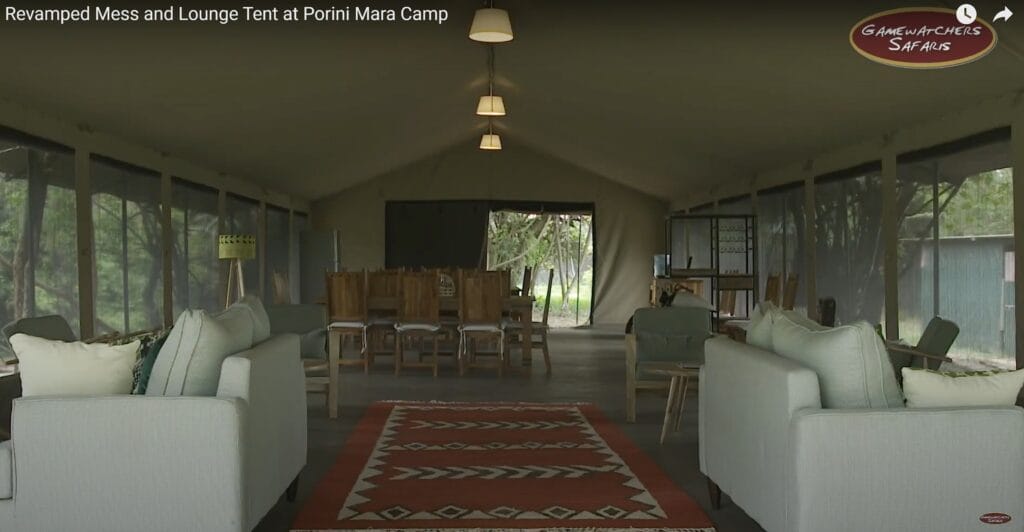 Revamped Mess & Lounge Tent at Porini Mara Camp